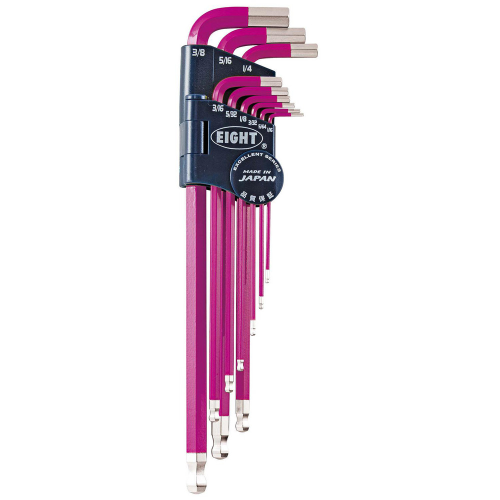 Eight Tool - Hex Key Sets: Ball End: Yes; Handle Type: L-Handle, Color ...