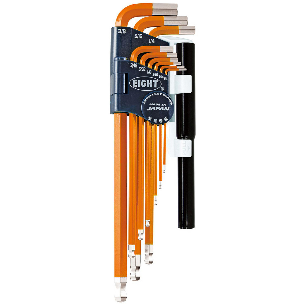 Eight Tool - Hex Key Sets: Ball End: Yes; Handle Type: L-Handle, Color ...