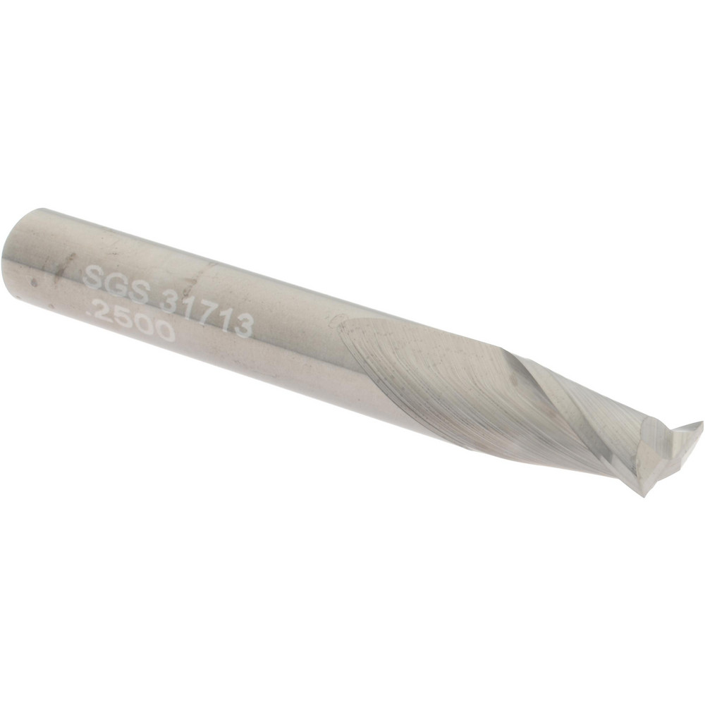 SGS - Square End Mill: 1/4" Dia, 1/2" LOC, 2 Flute, Solid Carbide | MSC ...