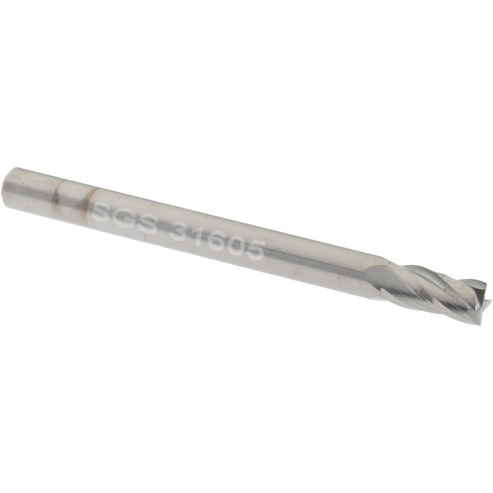 SGS - Square End Mill: 1/8" Dia, 1/4" LOC, 4 Flute, Solid Carbide | MSC ...