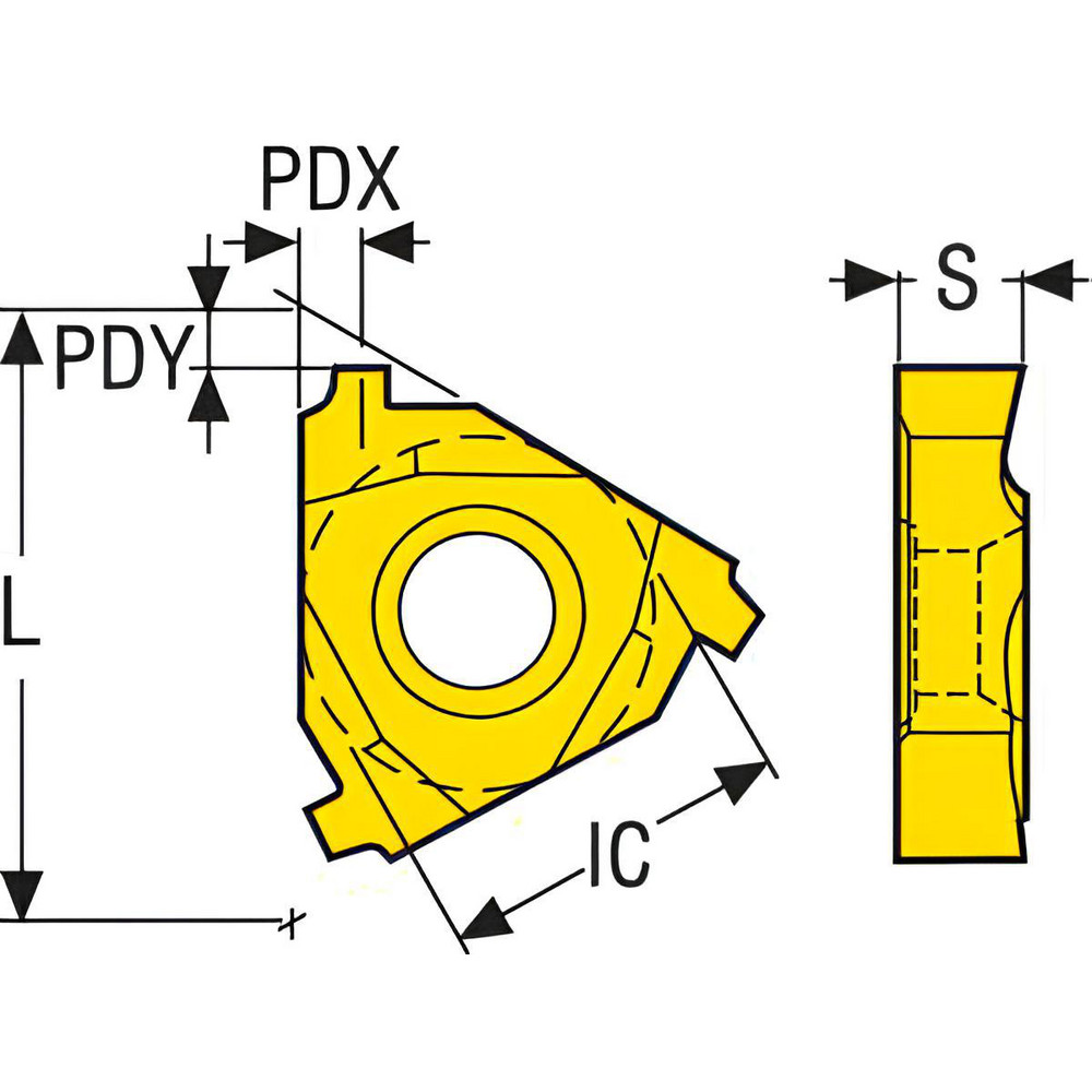 Seco - Laydown Threading Insert: 22ER 5BUT2.5 CP500, Carbide | MSC Direct