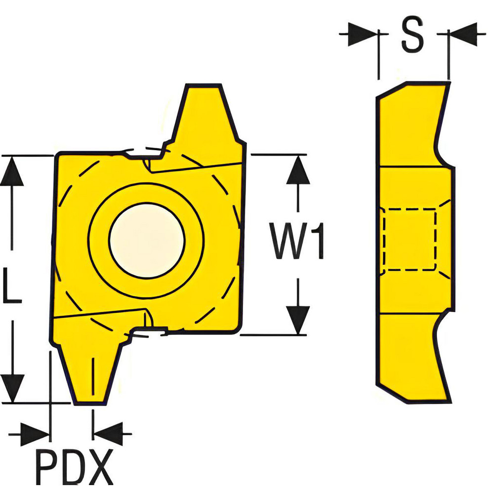 Seco - Laydown Threading Insert: 26NR12.0TR CP300, Carbide | MSC Direct