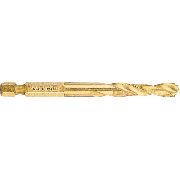 DeWALT Mechanics Drill Bit 9 32 Dia 135 Point High Speed Steel