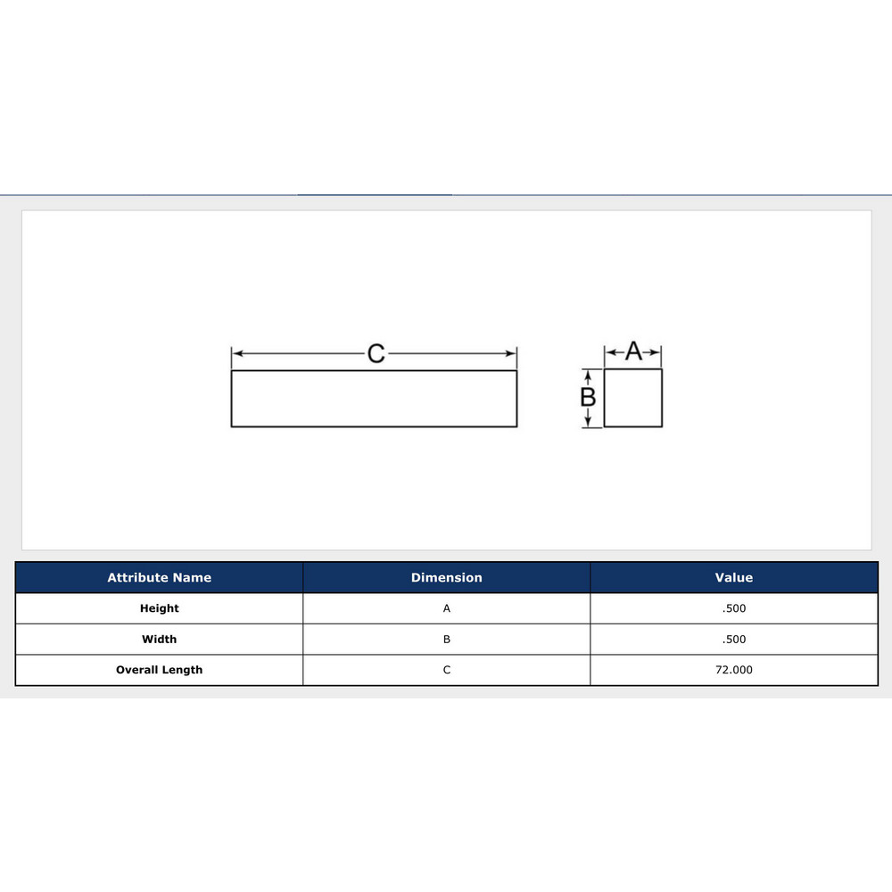 Mak-A-Key - Key Stock: Key Stock Type: Undersized; Material: Carbon ...