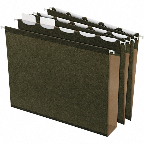 Pendaflex - Hanging File Folder: Letter, Standard Green, 20/Pack | MSC ...