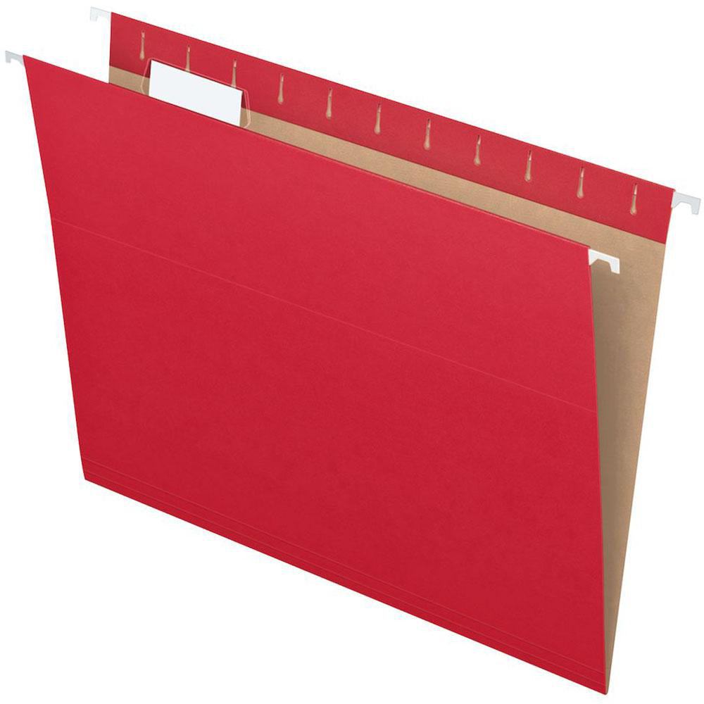 Pendaflex - Hanging File Folder: Letter, Red, 25/Pack | MSC Direct