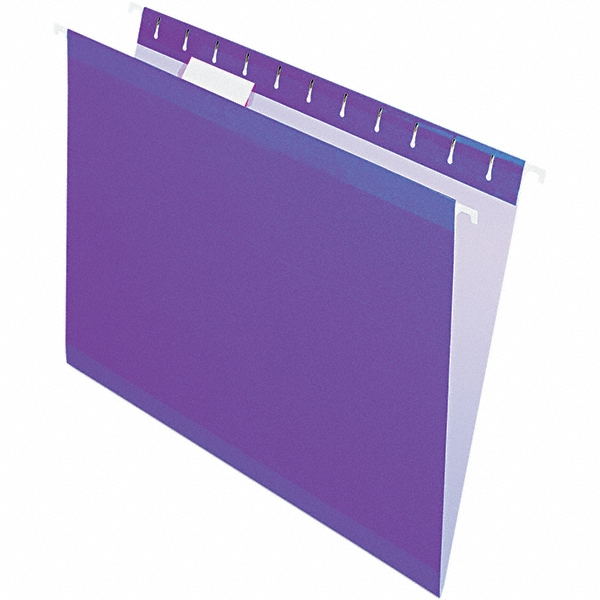 Pendaflex - Hanging File Folder: Letter, Violet, 25/Pack | MSC Direct