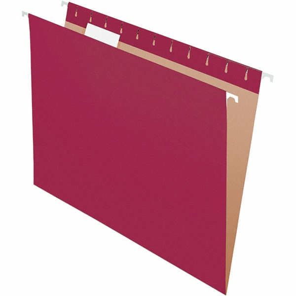 Pendaflex - Hanging File Folder: Letter, Burgundy, 25/Pack | MSC Direct