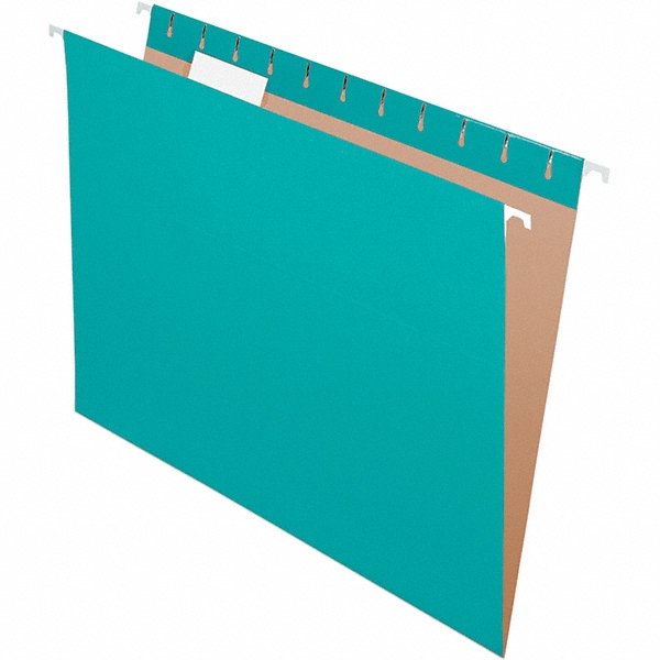Pendaflex - Hanging File Folder: Letter, Aqua, 25/Pack | MSC Direct