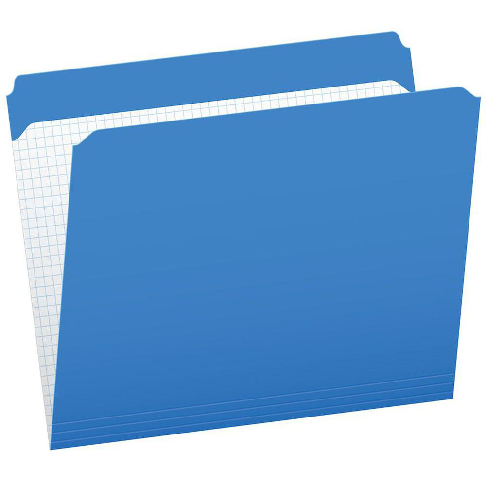 Pendaflex - File Folders with Top Tab: Letter, Blue, 100/Pack | MSC Direct