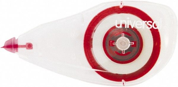 UNIVERSAL - Pack of (10), 1/4" x 275" Non-Refillable Correction Tape ...