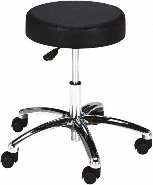 Safco - Lab Stool: Vinyl, 23" Seat Width, 23" Seat Depth, Black | MSC ...