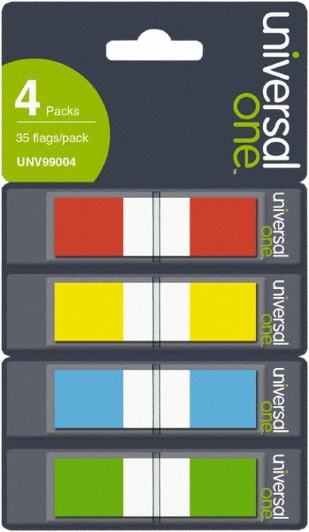 Universal One - Self-Stick Page Flags: Style: Flag; Color: Assorted ...