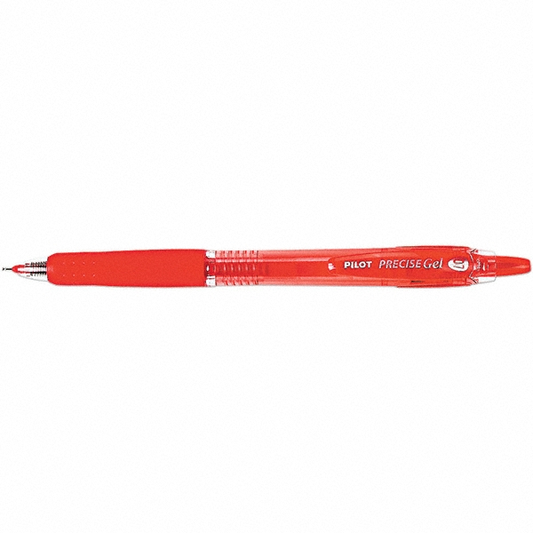 Pilot - Roller Ball Pen: Precision Tip, Red Ink | MSC Direct