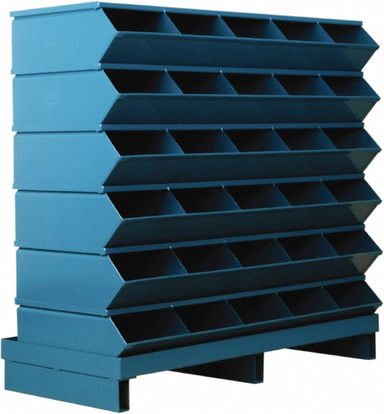 Stackbin - 6 Bin, Shelving Unit with Openings & Base | MSC Direct