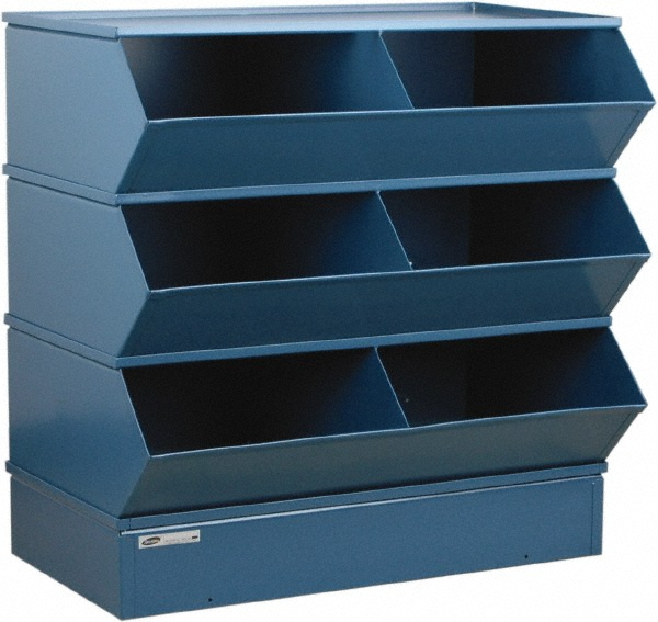 Stackbin - 3 Bin, Shelving Unit with Openings & Base | MSC Direct