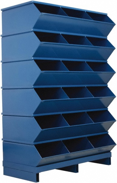 Stackbin - 6 Bin, Shelving Unit with Openings & Base | MSC Direct