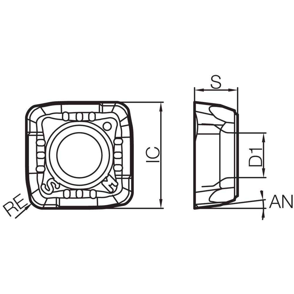 Kyocera - Indexable Drill Insert: SCMT060210SMIPDL035, Carbide | MSC Direct