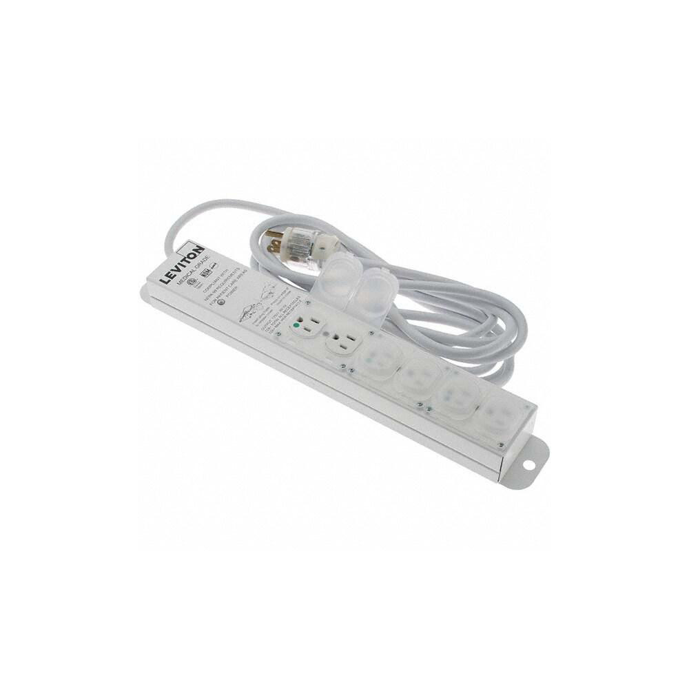 Leviton - 6 Outlets, 125 VAC15 Amps, 15' Cord, Standard Power Outlet ...