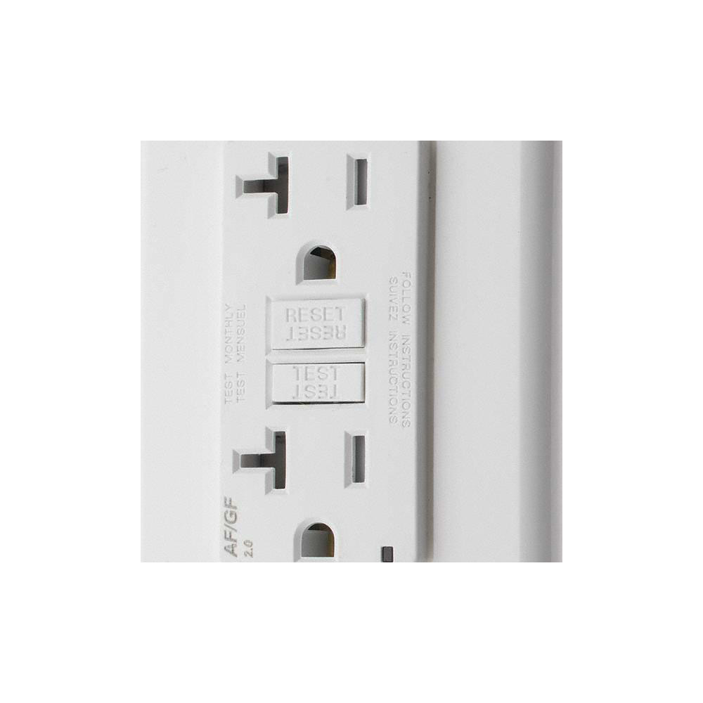 Leviton - GFCI Receptacles; Grade: Commercial; Color: White; NEMA ...