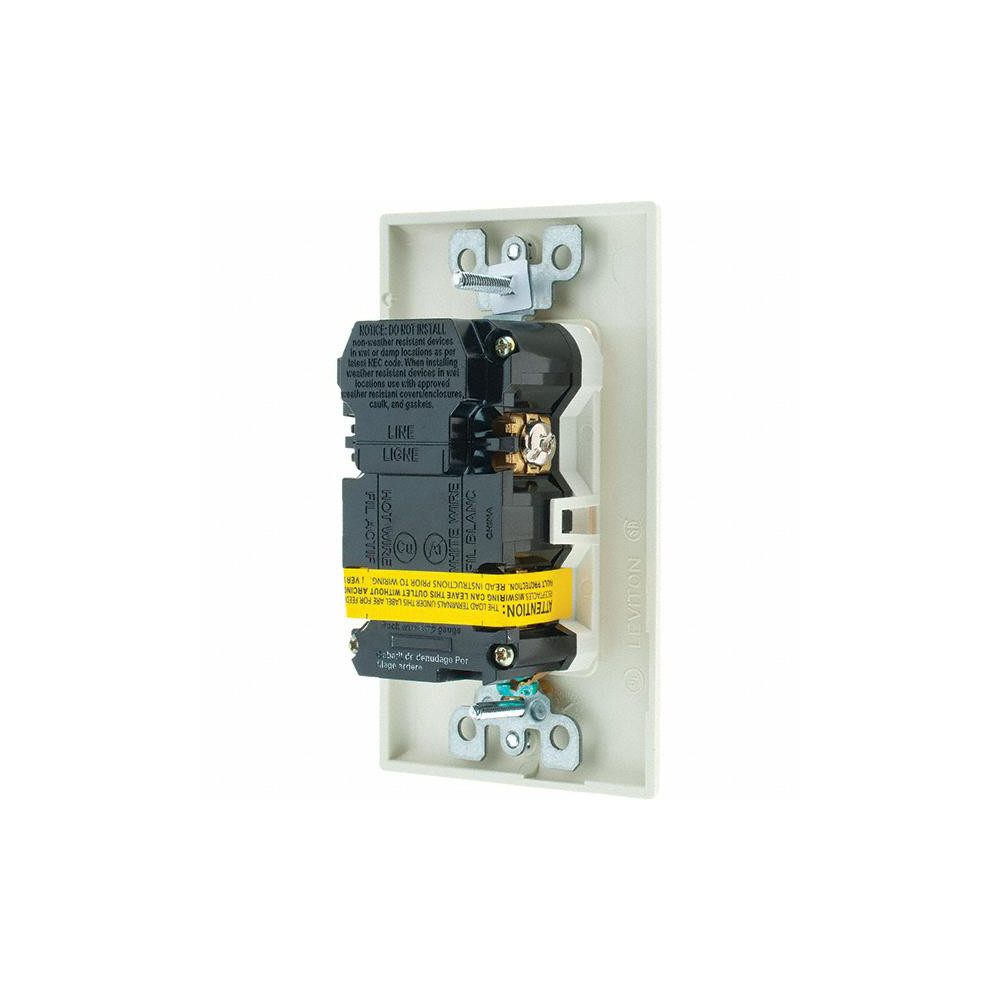Leviton - GFCI Receptacles; Grade: Commercial; Color: Light Almond ...