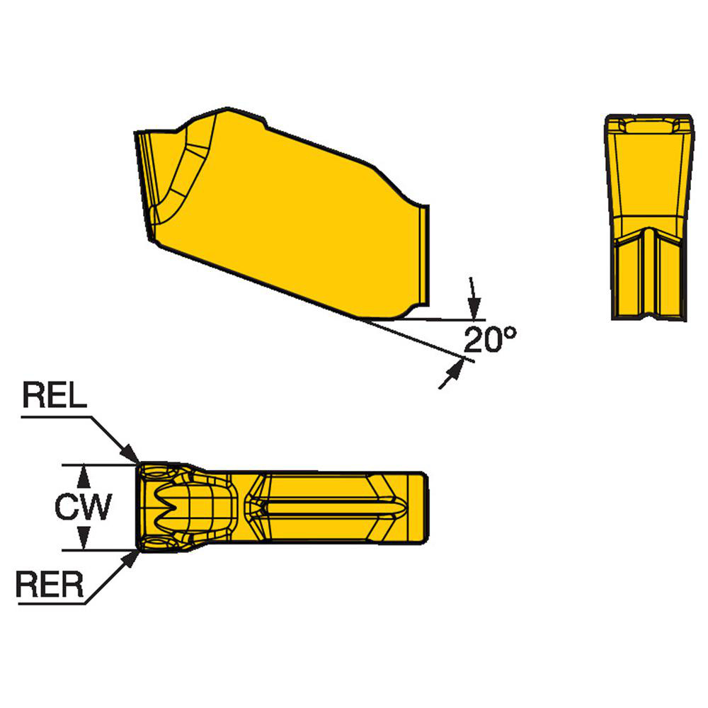 Sandvik Coromant - Grooving Insert: QD-NK-0635035E-SM 1230, Carbide ...
