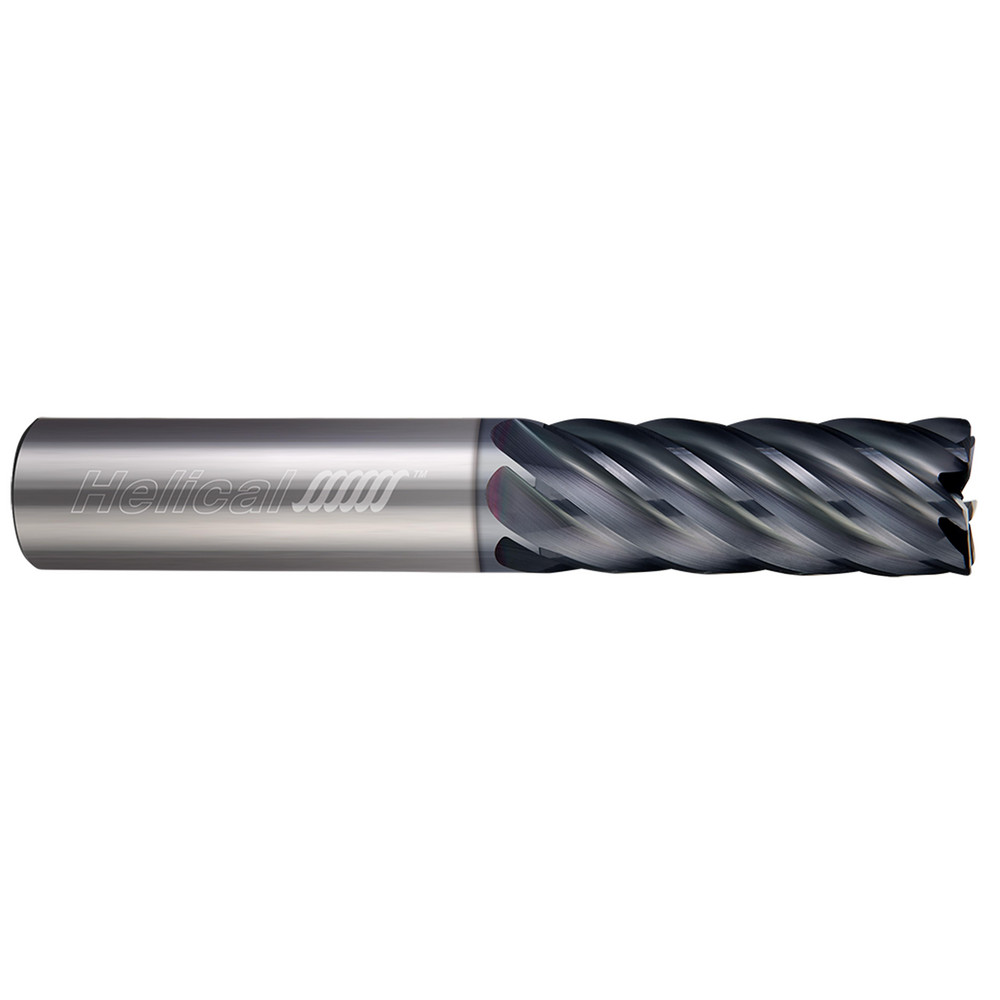 Helical Solutions - Corner Radius End Mill: 1/2" Dia, 2-1/2" LOC, 0.06 ...