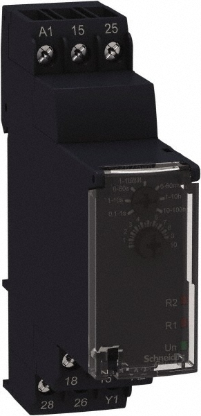 Schneider Electric - 4 Pin, 100 hr Delay, Multiple Range DPDT Time ...