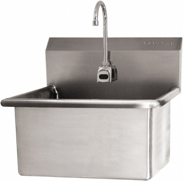 SANI-LAV - Scrub Sink: Wall Mount, Electronic Faucet, 304 Stainless ...