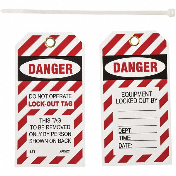 Brady - Lockout Tag: 3" High, 5-5/8" Wide, Polyester, "DANGER" | MSC Direct
