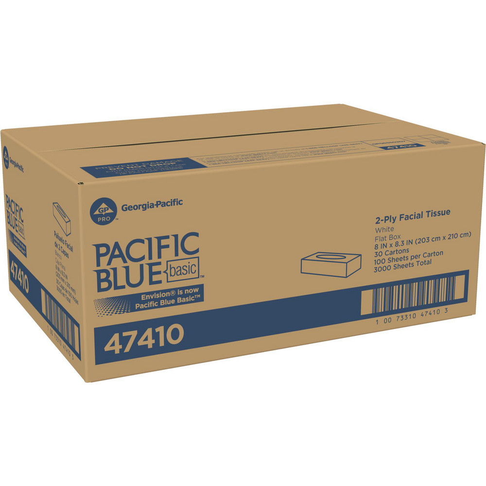 Georgia Pacific - Pacific Blue Basic 2-Ply Facial Tissue, Flat Box ...