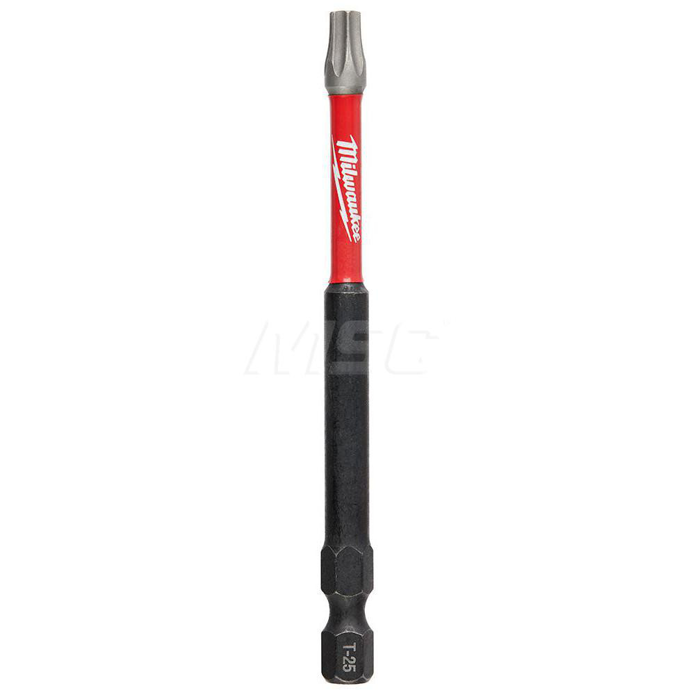 Milwaukee Tool - Power Screwdriver Bit: T25 Torx, 1/4" Hex Drive | MSC ...