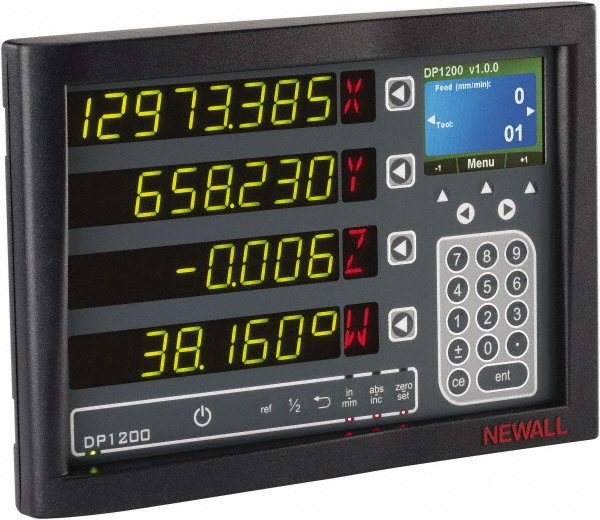 Newall - Lathe DRO System: 2 Axes, Inductive Scale, 22" X-Axis Travel ...