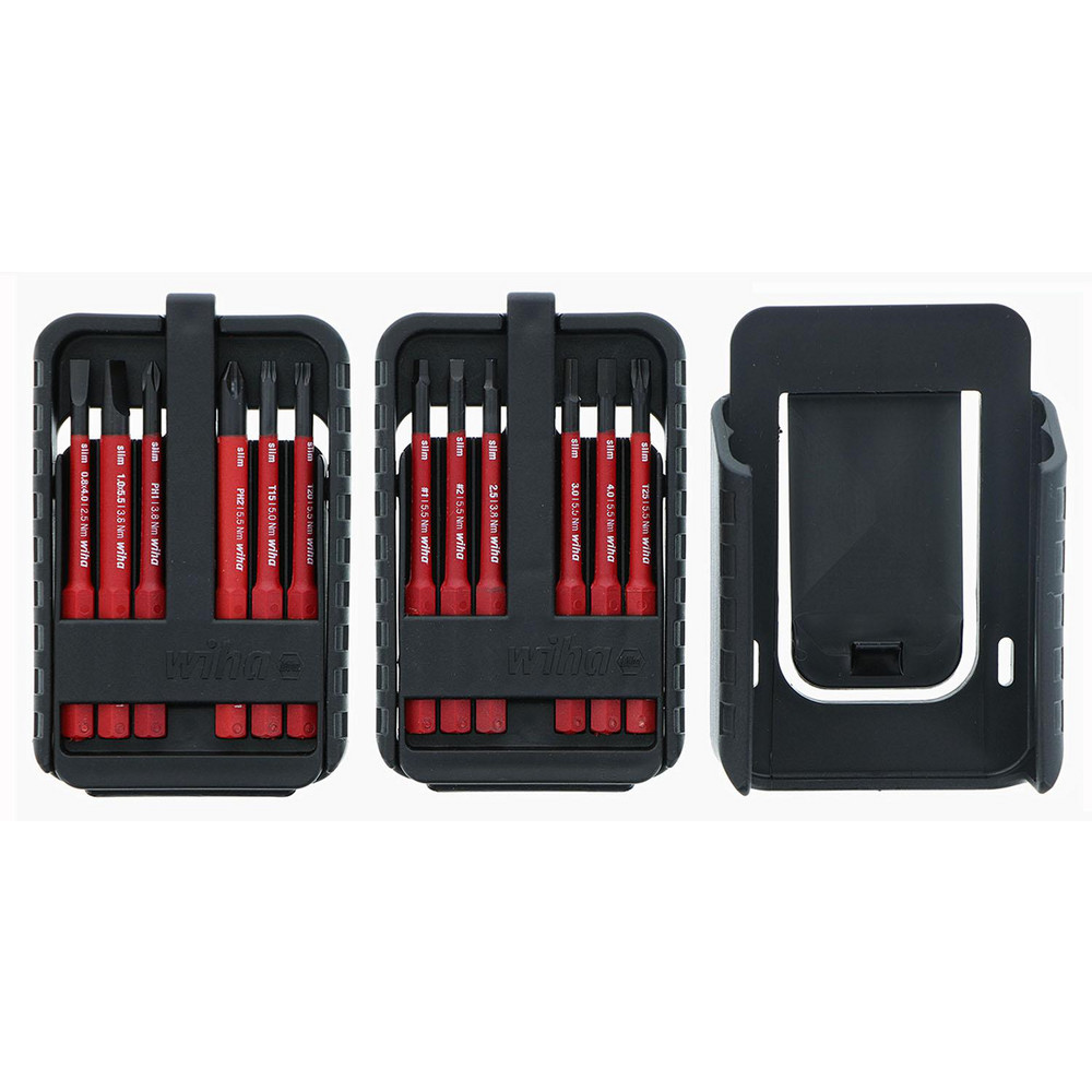 Wiha - Screwdriver Bit Sets: Set Type: 12 Piece Insulated Slimline ...
