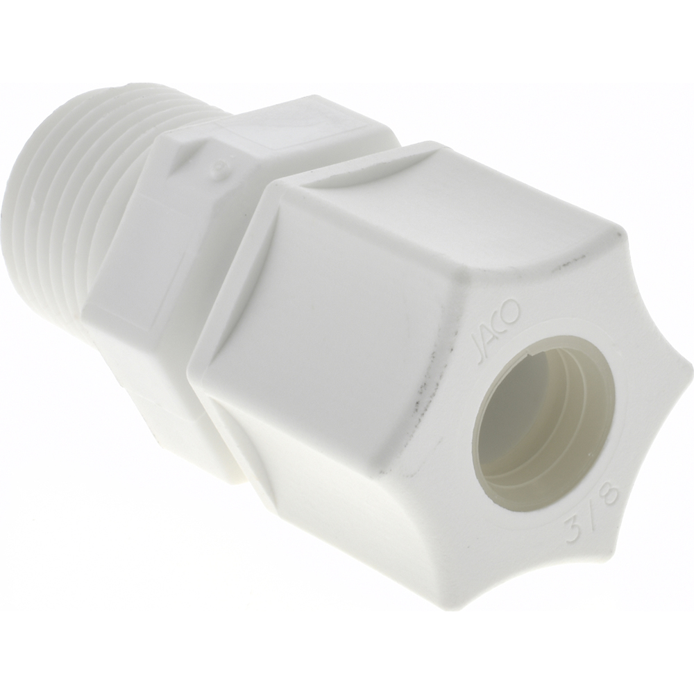 Made in USA - 3/8" Tube OD, Polypropylene Plastic Compression Tube Male ...