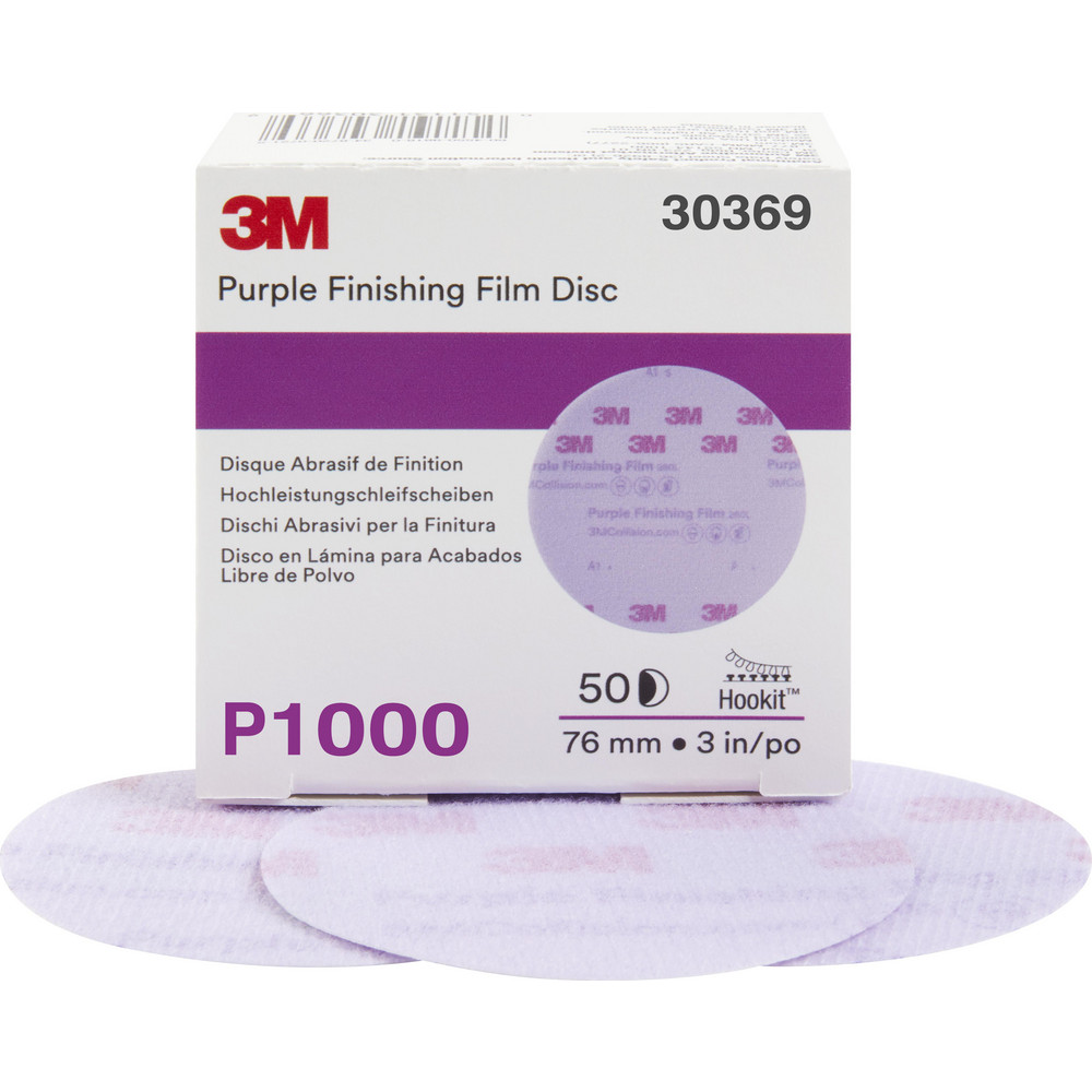 3M - Hook & Loop Disc: 3" Dia, 1000 Grit, Non-Woven, Aluminum Oxide ...