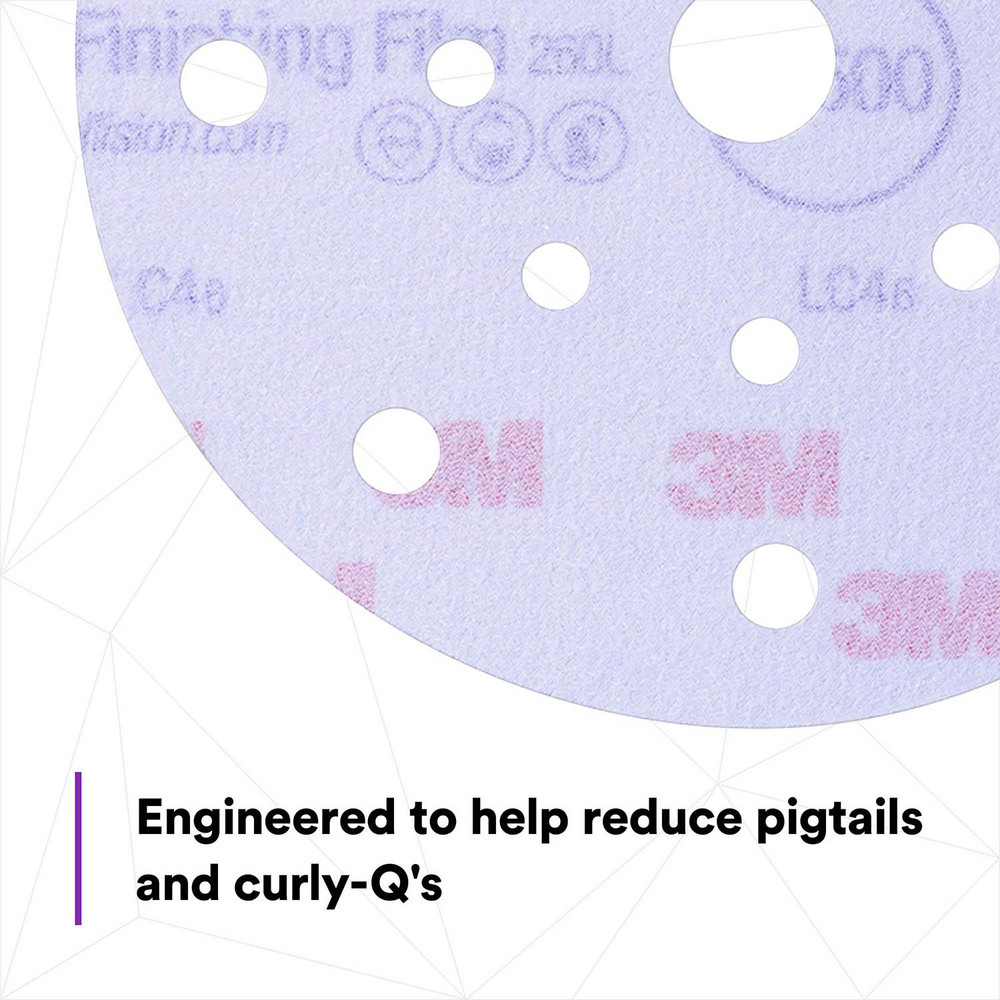 3M - Hook & Loop Disc: 6" Dia, 1000 Grit, Non-Woven, Aluminum Oxide ...