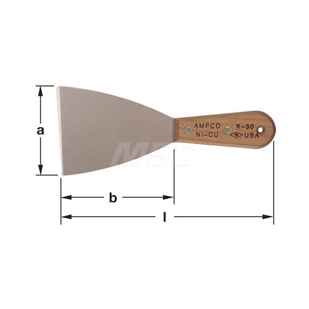 Ampco - Putty Knife: 1-1/4" Wide, Nickel Copper | MSC Direct