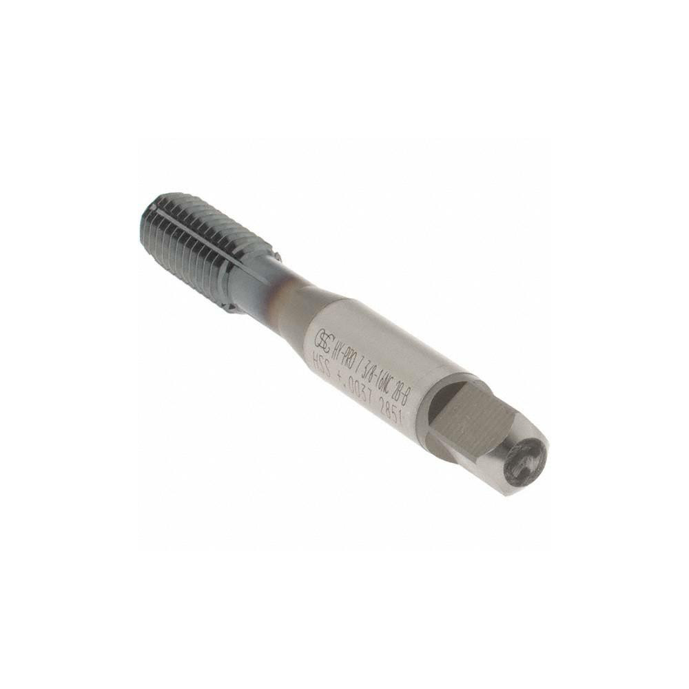 OSG - Thread Forming Tap: 3/8-16 UNC, 2B Class of Fit, Bottoming Chamfer, High-Speed Steel, TiCN ...