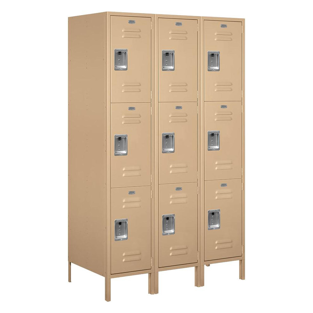 Salsbury Industries - 3-Wide Locker: 54" Wide, 21" Deep, 78" High ...