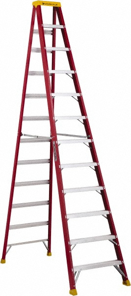 Louisville - 11 Step Fiberglass Foldable Step Ladder: Type IA 300 lb ...