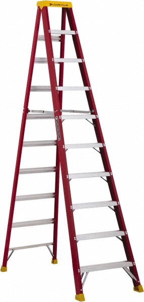 Louisville - 9 Step Fiberglass Foldable Step Ladder: Type IA 300 lb ...