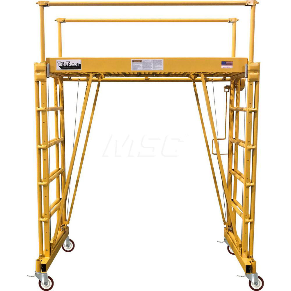 Tele-Tower - 22"X6' 800LB CAP YLW TELE-TOWER WORK PLATFORM | MSC Direct