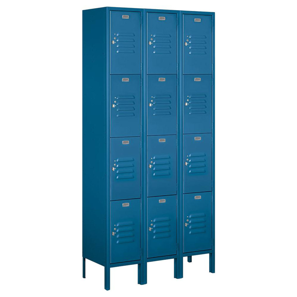 Salsbury Industries - 3-Wide Locker: 36" Wide, 12" Deep, 78" High ...