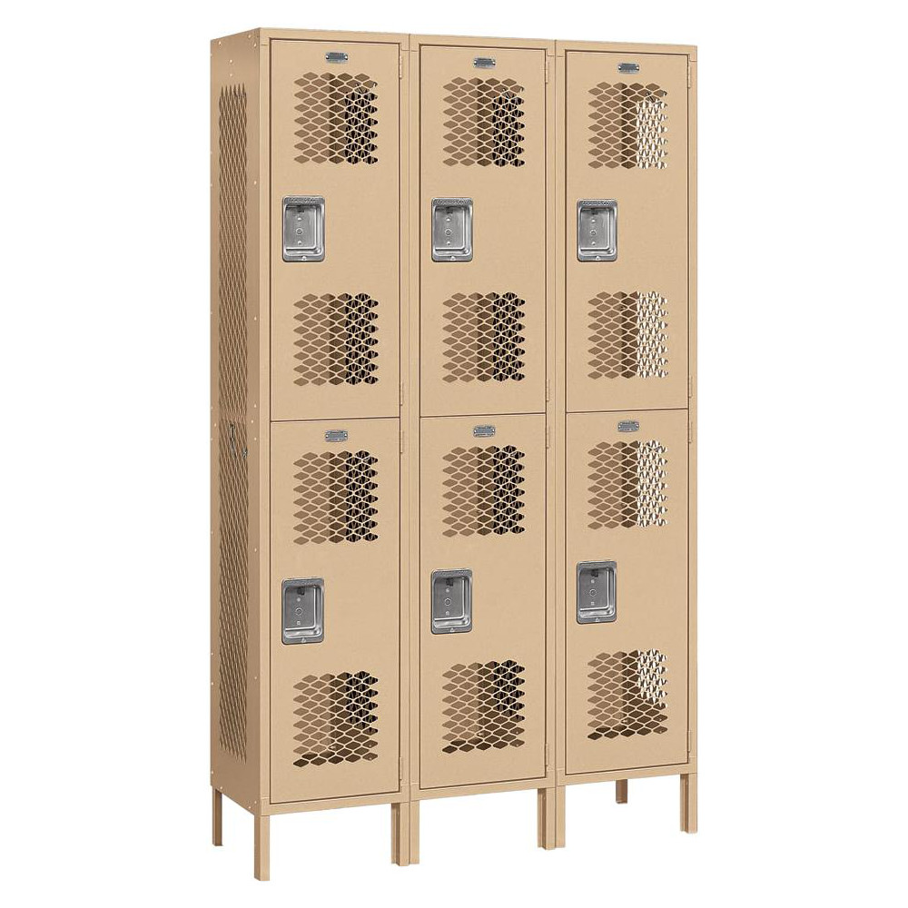 Salsbury Industries - 3-Wide Locker: 45" Wide, 15" Deep, 78" High ...