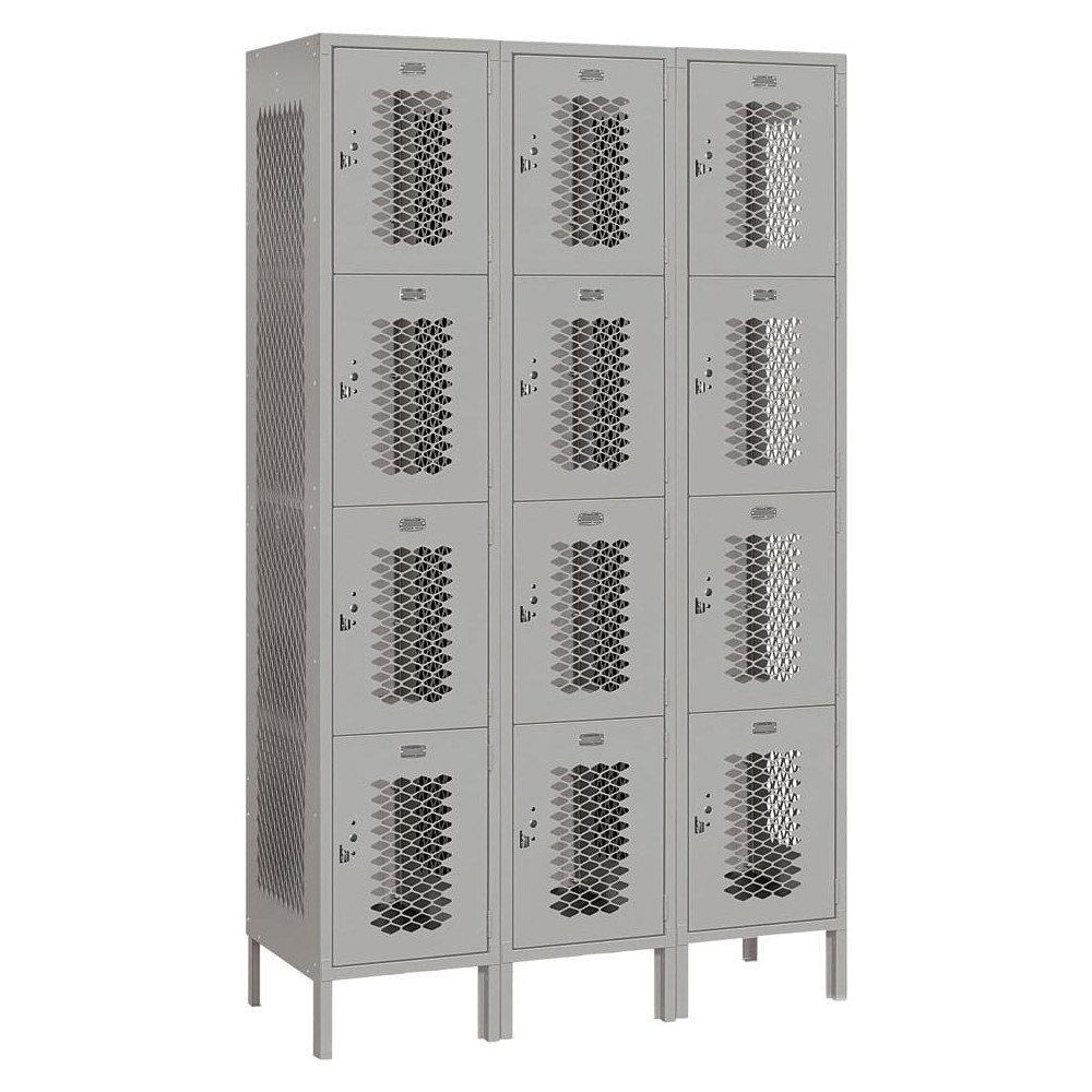 Salsbury Industries - 3-Wide Locker: 45" Wide, 18" Deep, 78" High ...