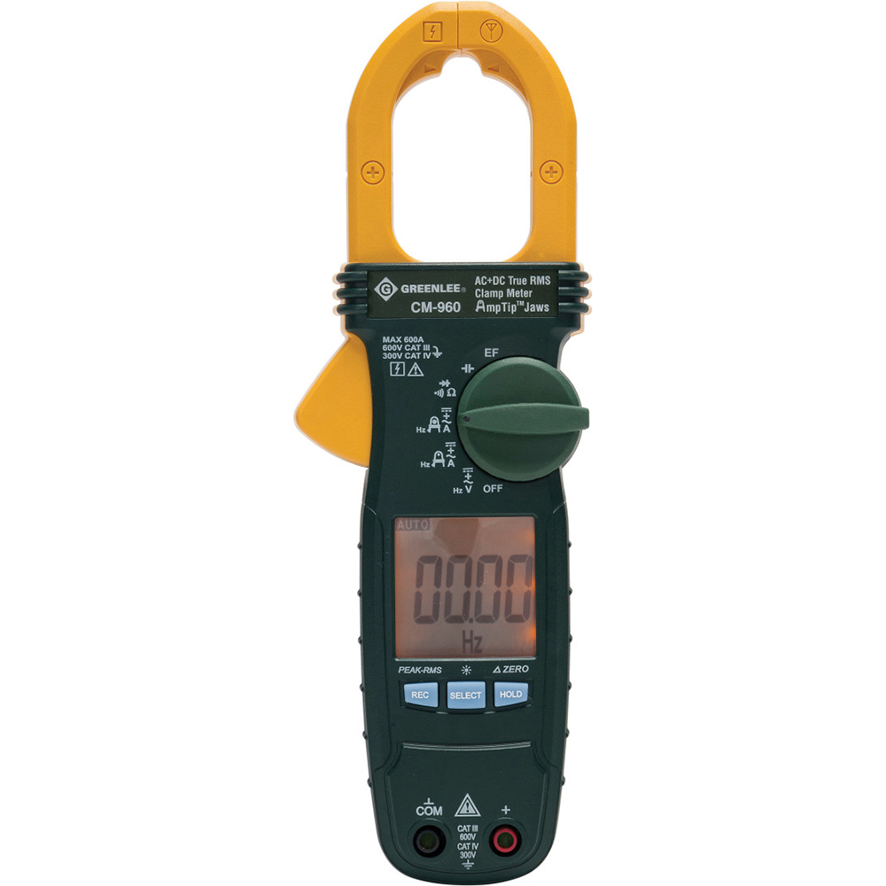 Greenlee - Voltage Clamp Meter: CAT III & CAT IV, Clamp On Jaw | MSC Direct