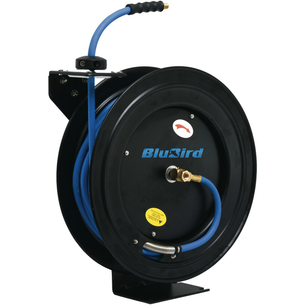 BluBird - BluBird 1/2" x 50' Retractable Rubber Air Hose Reel | MSC Direct