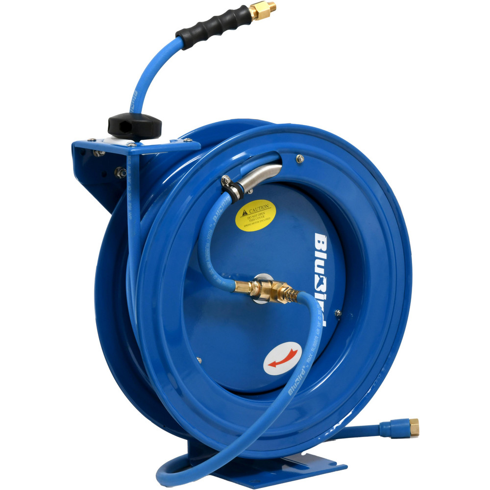 BluBird - BluBird 3/8" x 50' Rubber Air Hose Heavy Duty Single Arm Reel ...