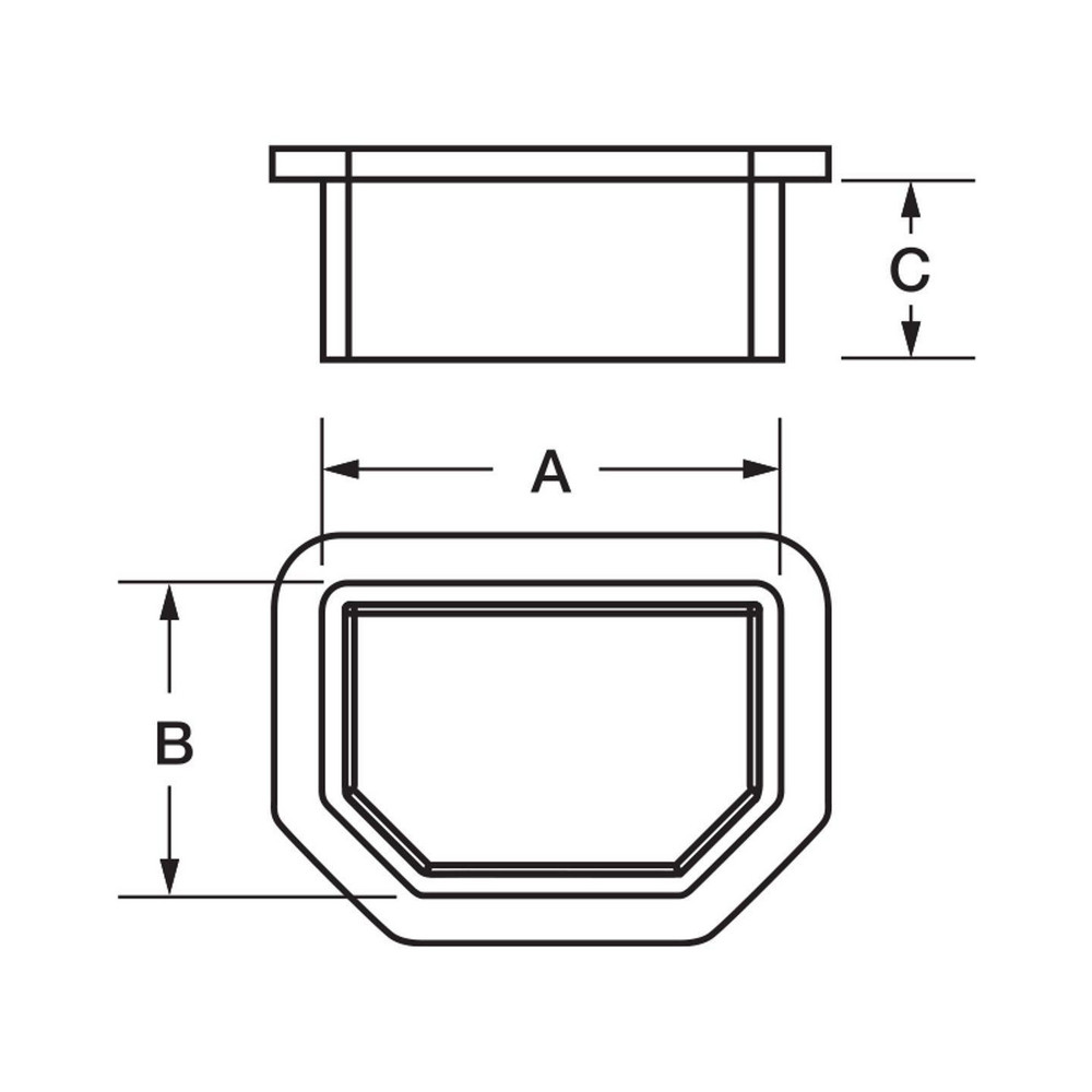Caplugs - Power Supply Plug: Non-Conductive, Push-In & Rectangular Head ...
